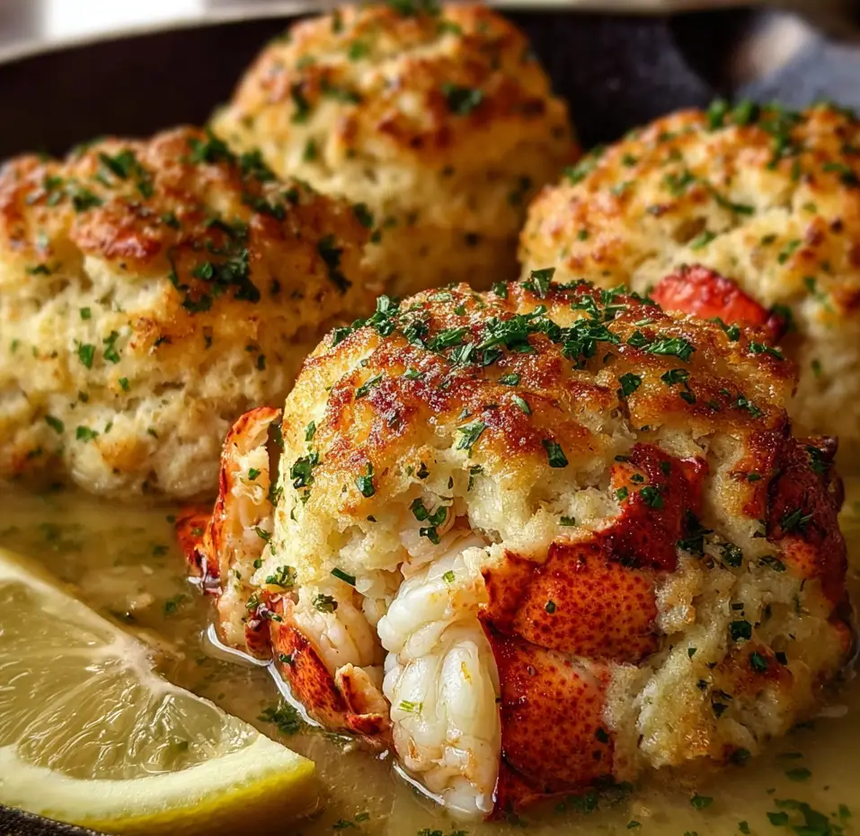 Lobster Stuffed Biscuits - solushrecipes.com