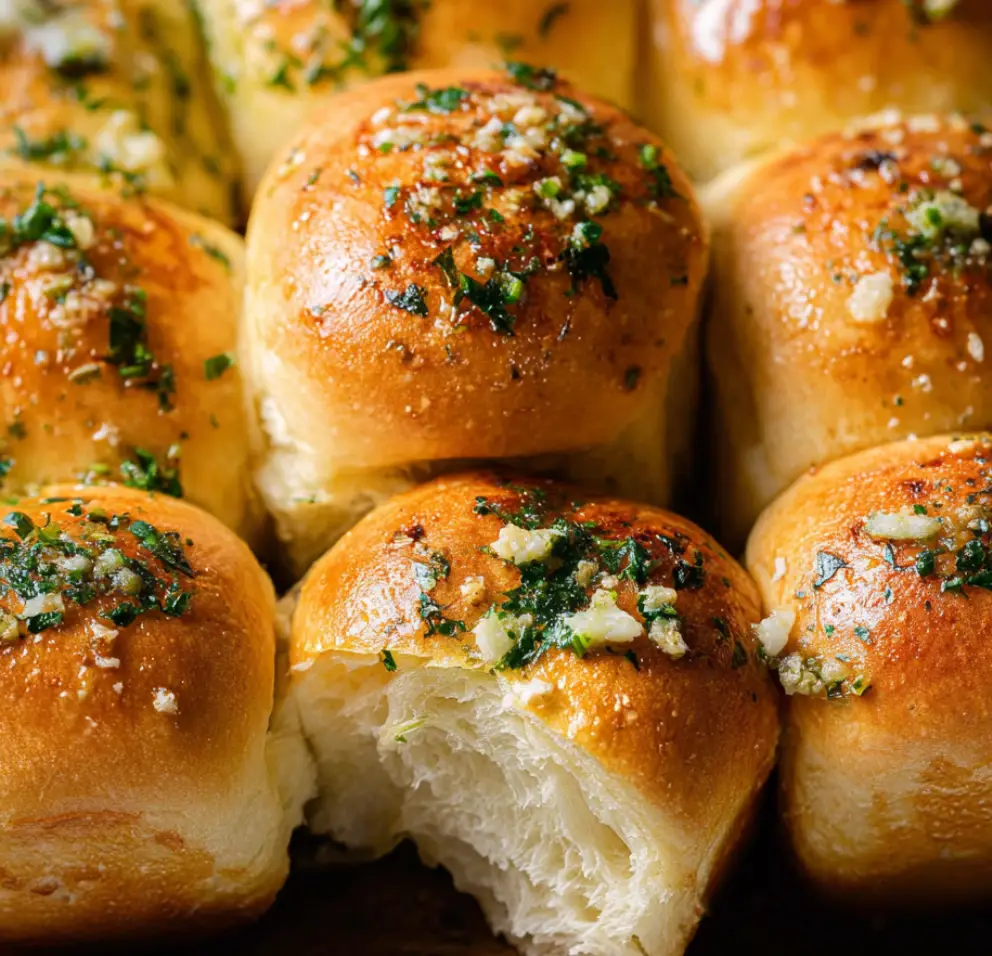 Soft & Buttery Garlic Rolls - solushrecipes.com